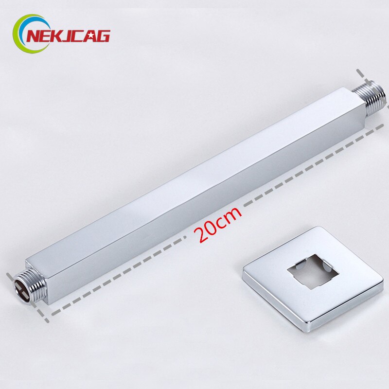 20cm Length Chrome Brass Shower Arm Wall Ceiling M... – Grandado