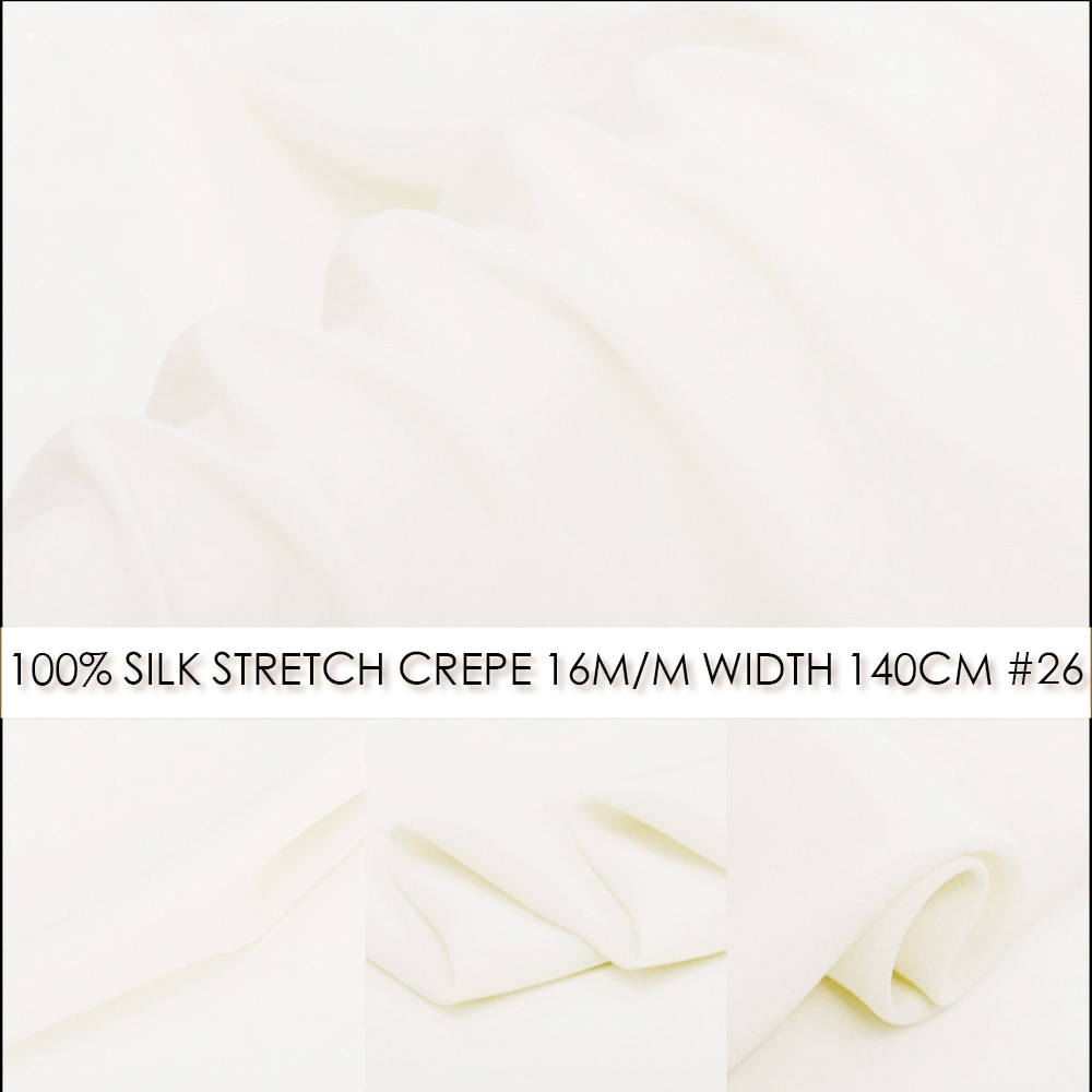 SILK STRETCH CREPE140cm width 16mommePure Mulberry... – Grandado