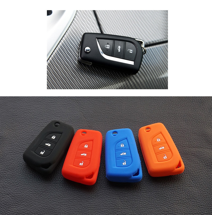 Silicone key fob cover case for Toyota Hilux Corol... – Grandado