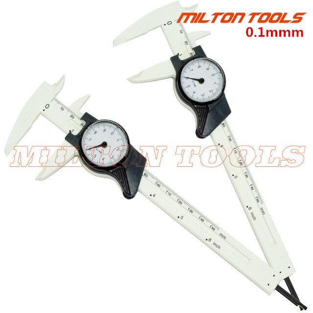 150mm 6inch dial caliper 0-150MM Pure plastic vern... – Vicedeal