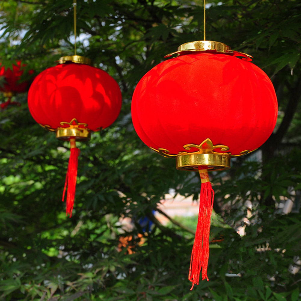 20pcs Chinese Year Red Flocking Small Lantern For ... – Grandado