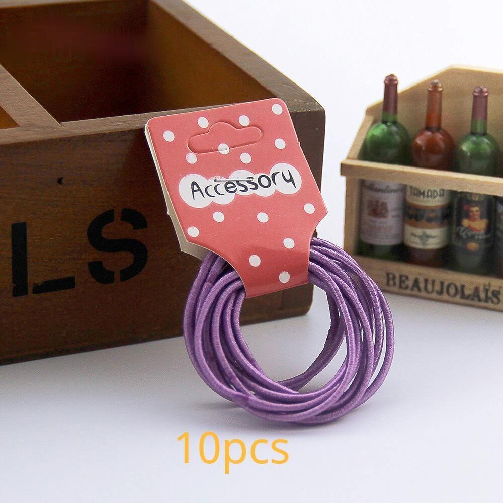 100Pcs/lot Multicolor Girls Hair Rings Hair Access... – Grandado