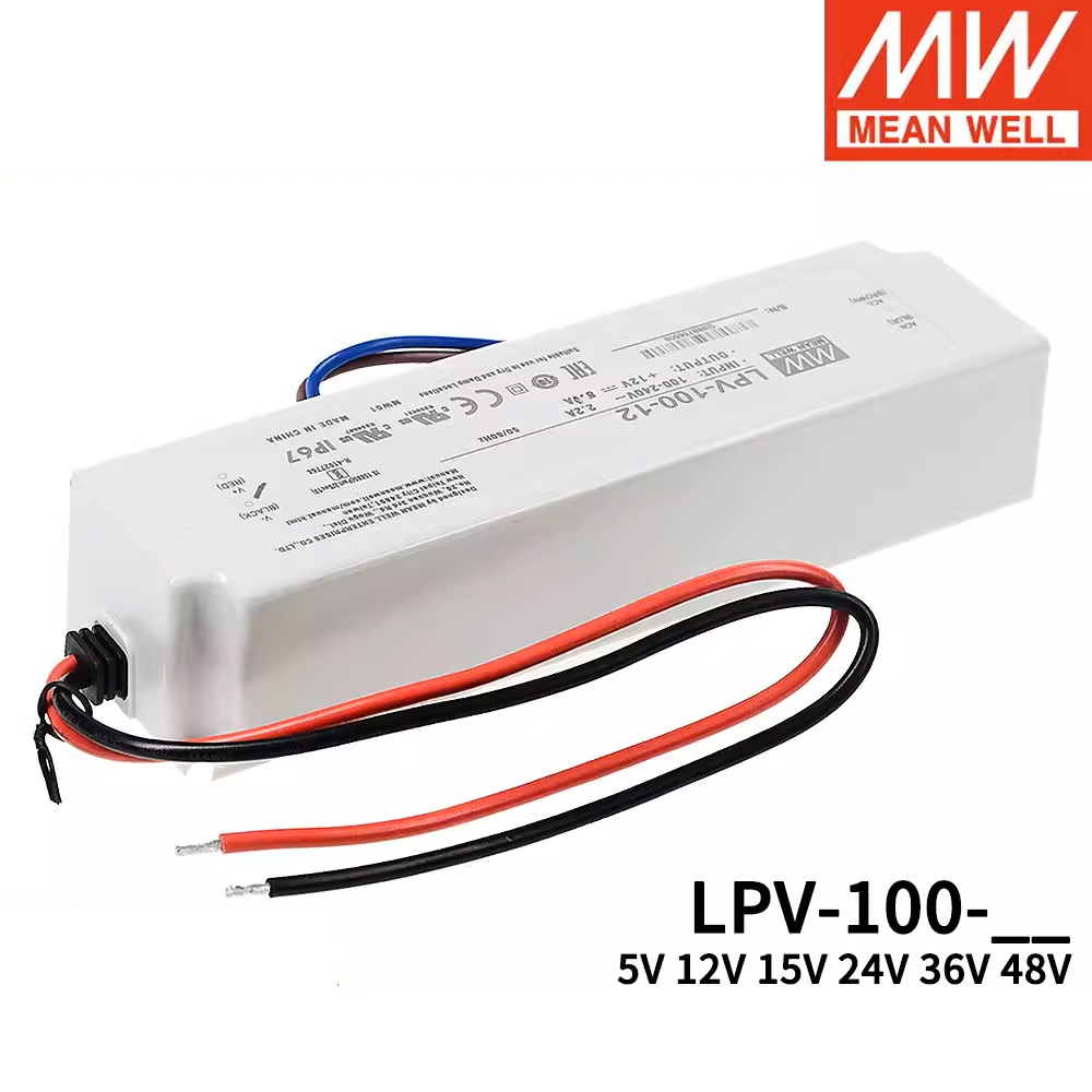 MEAN WELL LED driver LPV-100 5V 12V 15V 24V 36V 48... – Grandado
