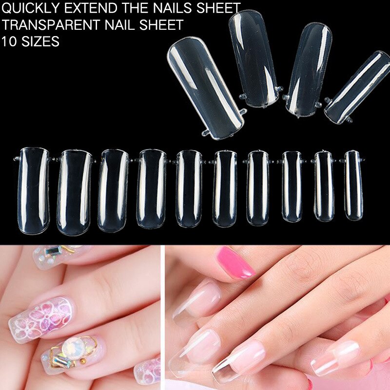 100 stück Boxed Kristall Transparent Nagel Form Sc... – Vicedeal
