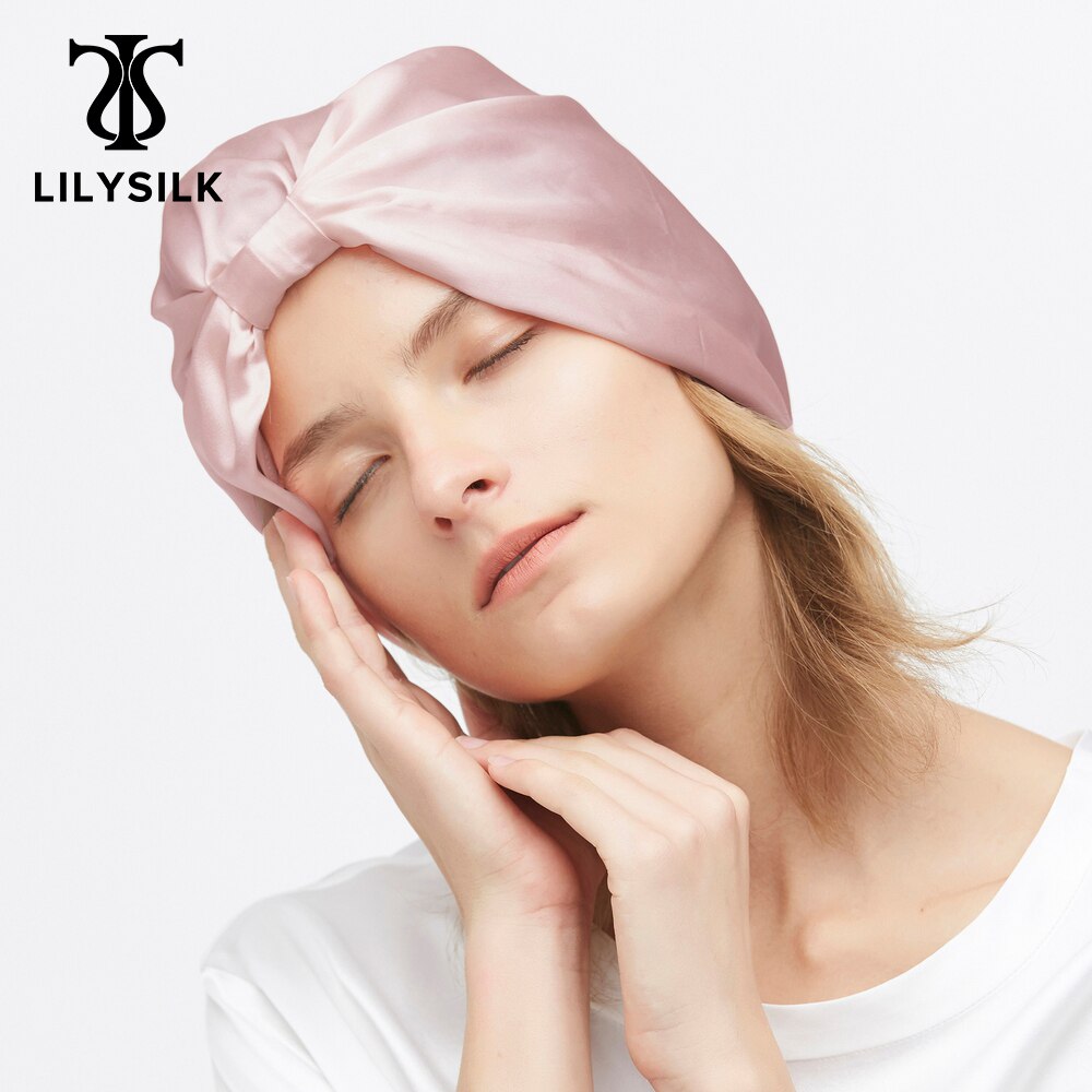 LILYSILK Silk Sleep Cap Classic Pleated Hair One S... – Grandado