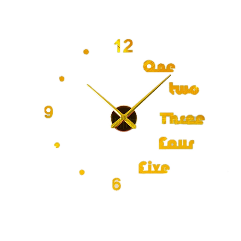 Acrylic DIY Analog 3D Modern Wall Clock Sticker La... – Vicedeal