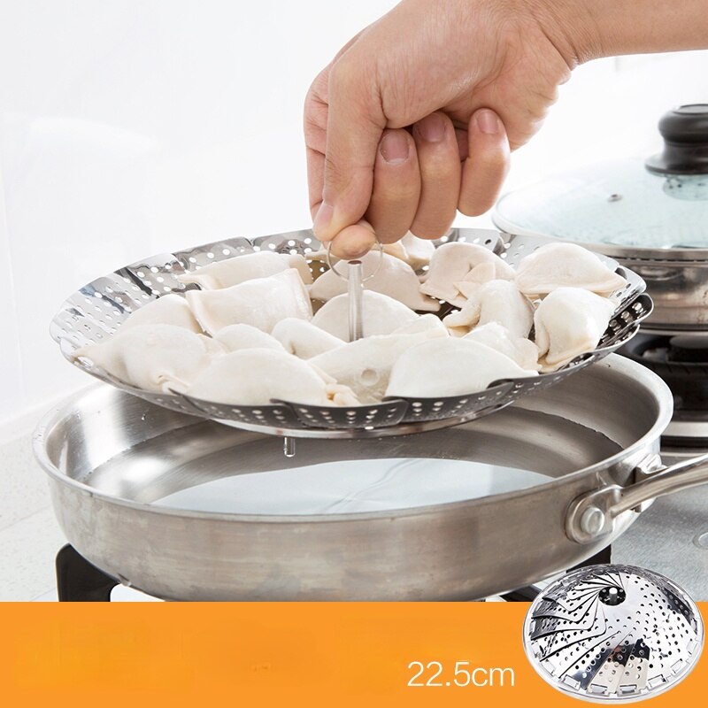Folding Dish Steam Stainless Steel Food bun Steame... – Grandado