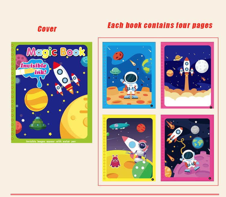 Magical Water Painting Coloring Drawing Book for K... – Grandado