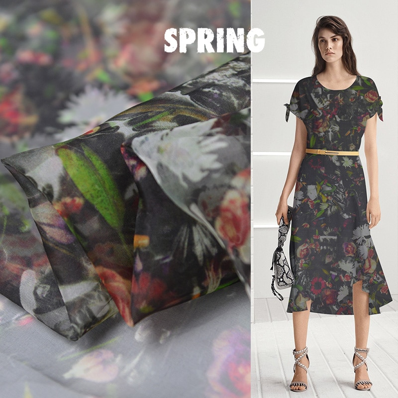 Spring&summer 135cm Wide 7Momme silk Organza Fabri... – Grandado