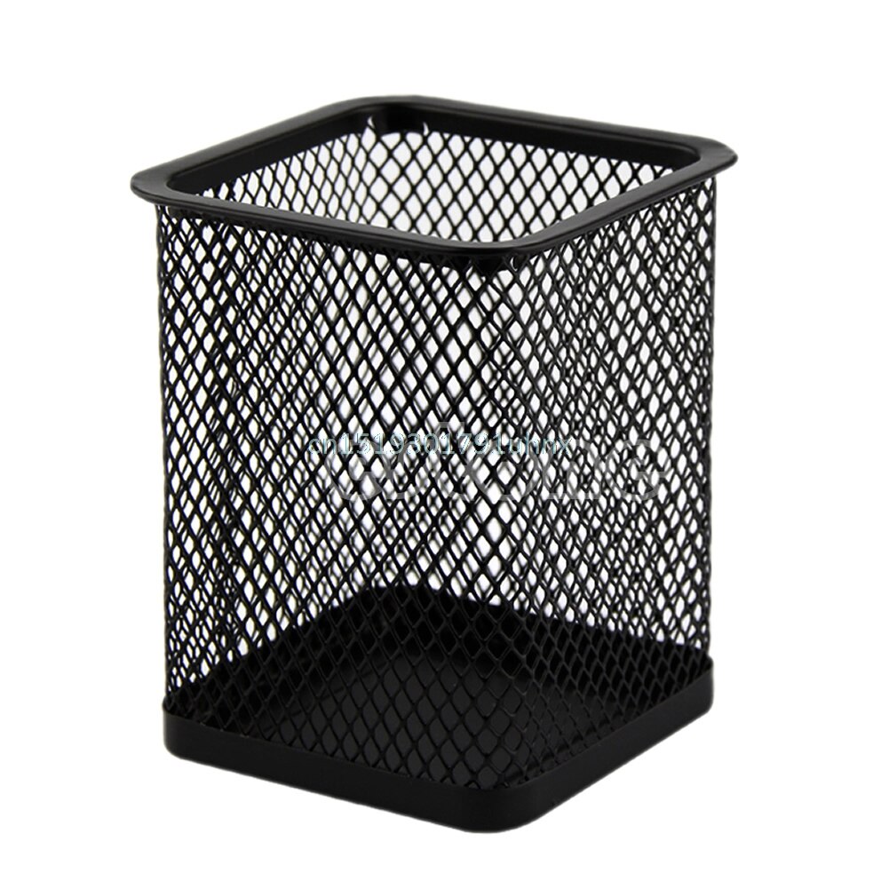 Black Rectangular Mesh Style Pen Pencil Holder Off... – Grandado