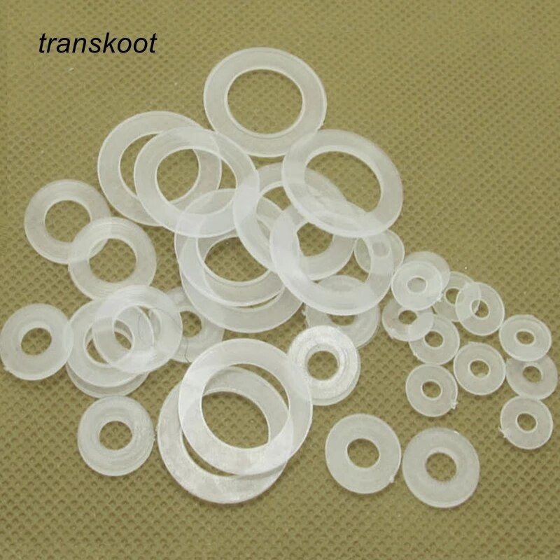 10Pcs 50Pcs 8 Maten Wit Plastic Nylon Platte Ring ... – Vicedeal