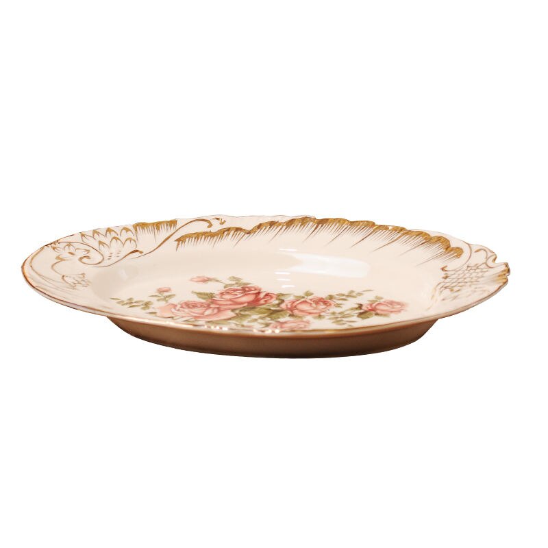 European-style ceramic tableware gold-plated edge ... – Grandado