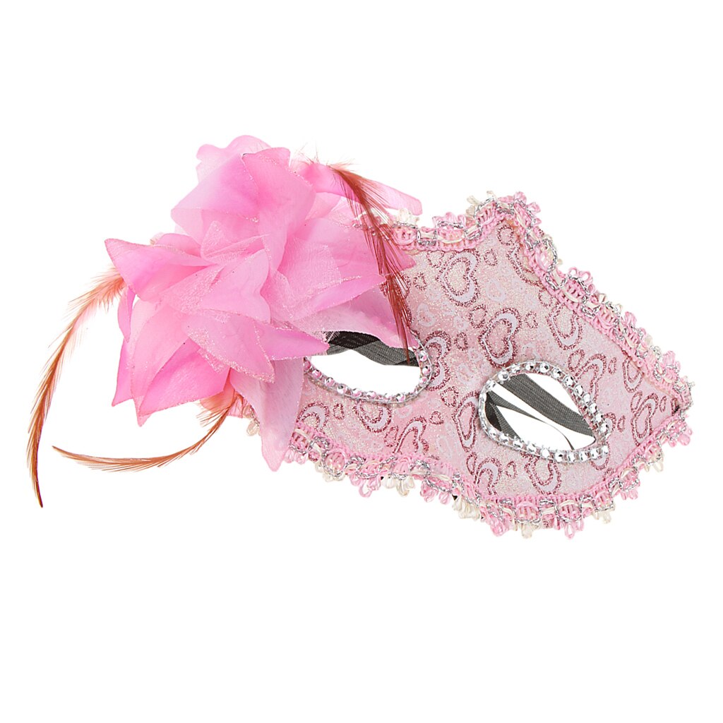 Women Girls Masquerade Party Flower Mask Venetian ... – Vicedeal