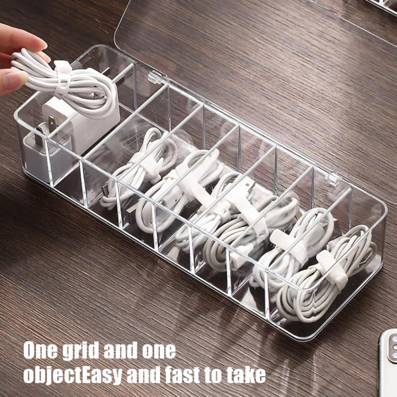 Cable Storage Box Transparent Plastic Data Line St... – Grandado