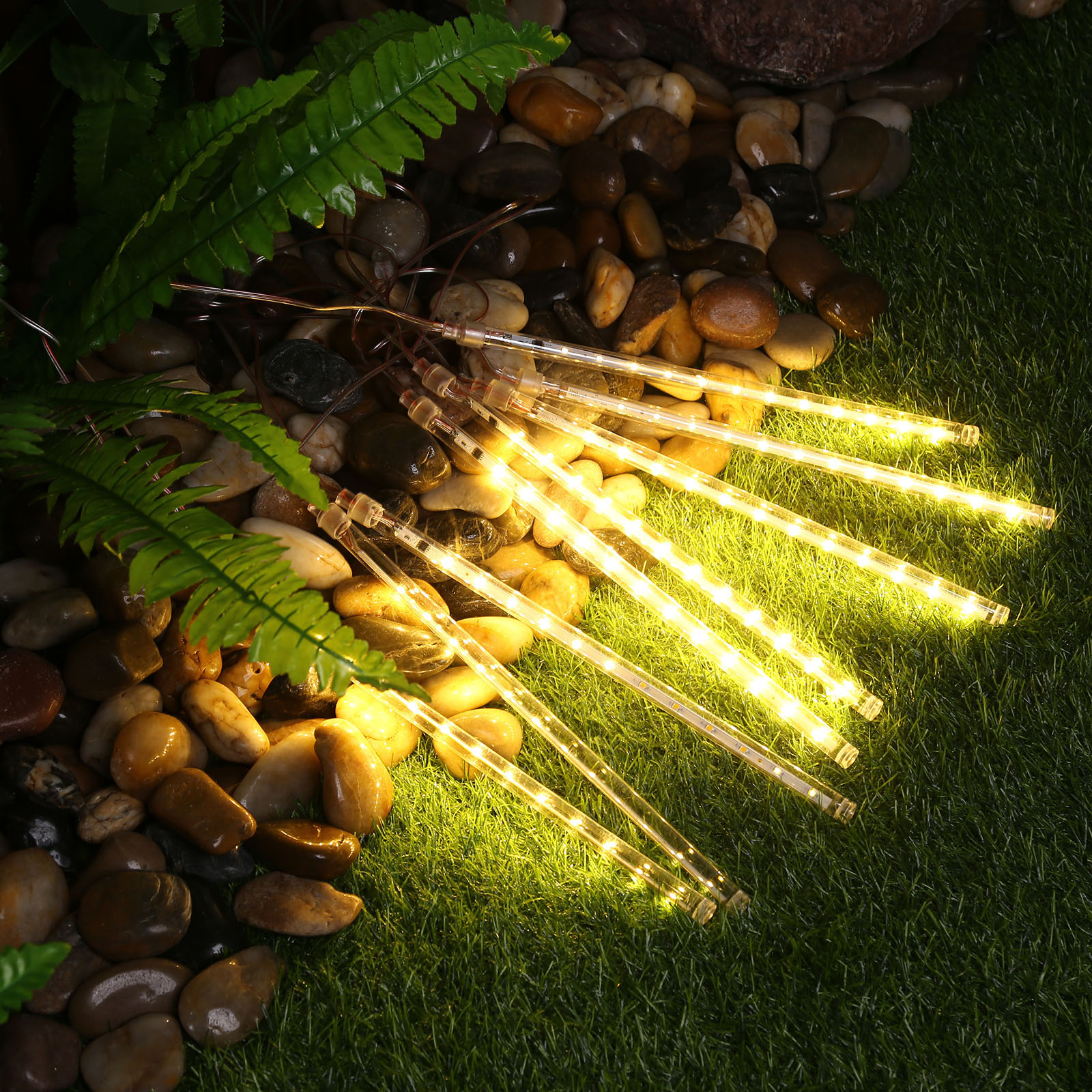 Meteor Shower Lights Icicle Rain Falling Snow LED ... – Vicedeal