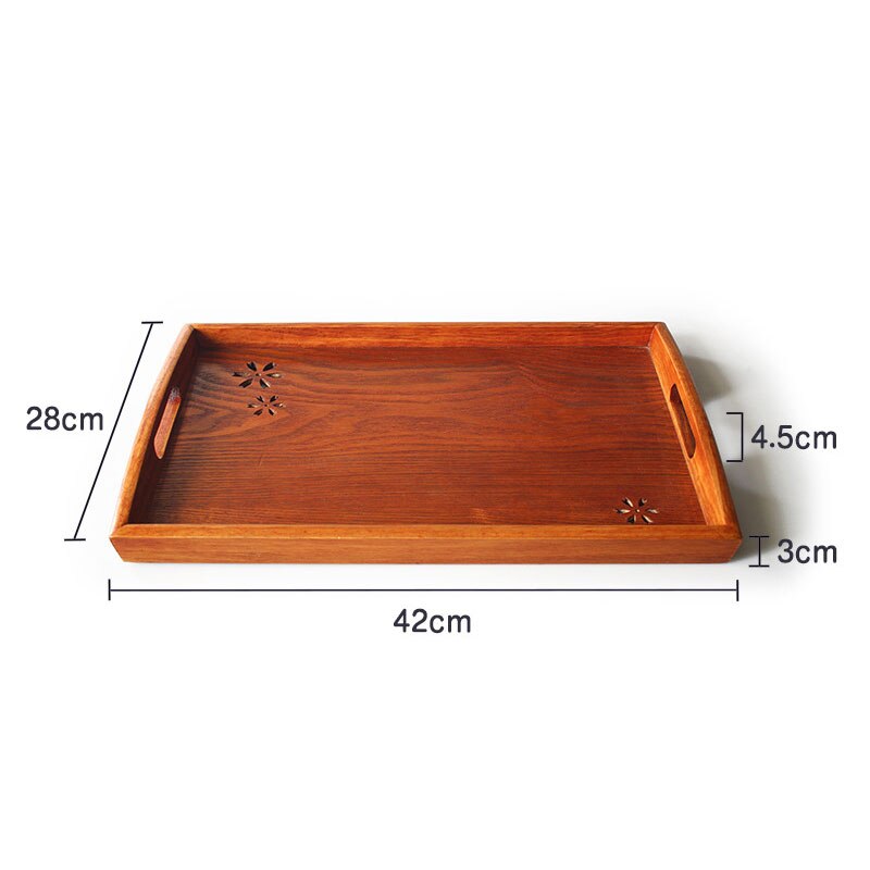 Wood Tea Tray Dessert Coffee Tray Food Plate, Coff... – Grandado
