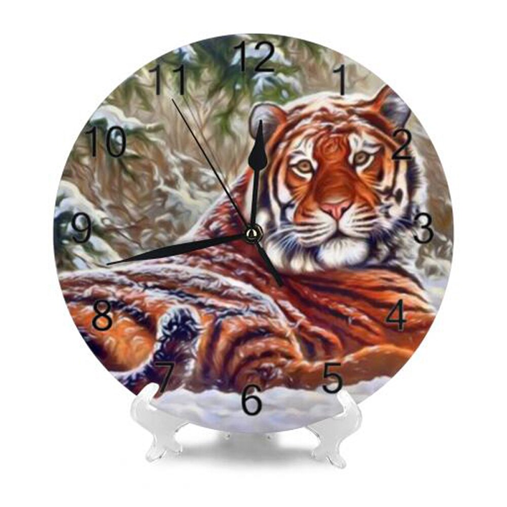Tiger Pattern 25cm Wall Clock Numeral Digital Dial... – Vicedeal