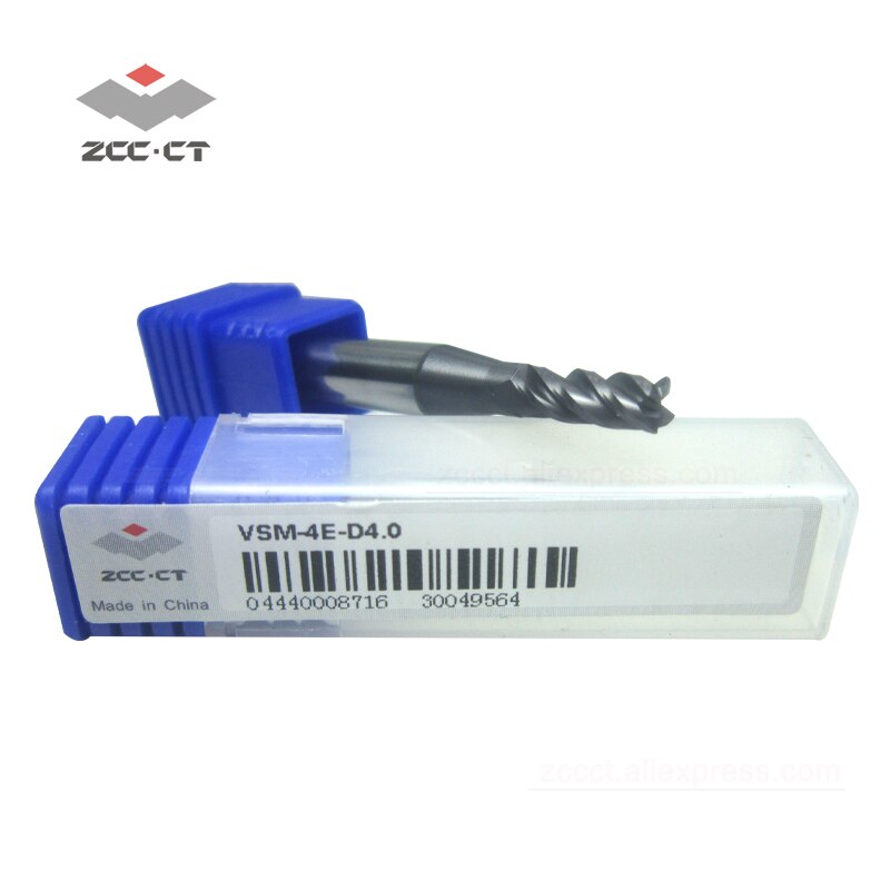 1PC ZCC end mill VSM-4E-D4.0 D4*6d*11H*50L 4mm dia... – Vicedeal