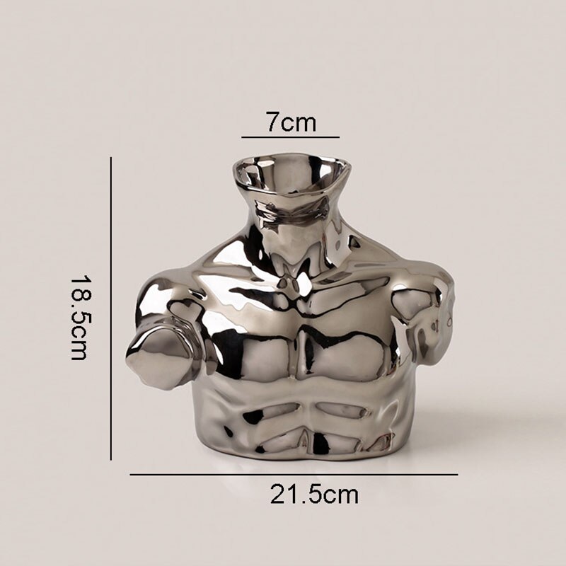 Bodybuilding Character Ceramic Flowers Vase Muscle... – Vicedeal