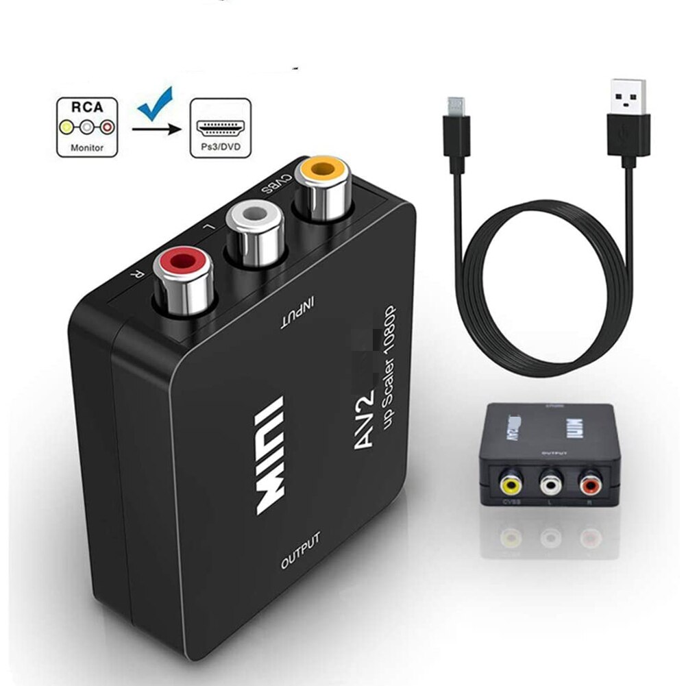 HD 1080P AV vers HDMI-convertisseur compatible tél... – Grandado