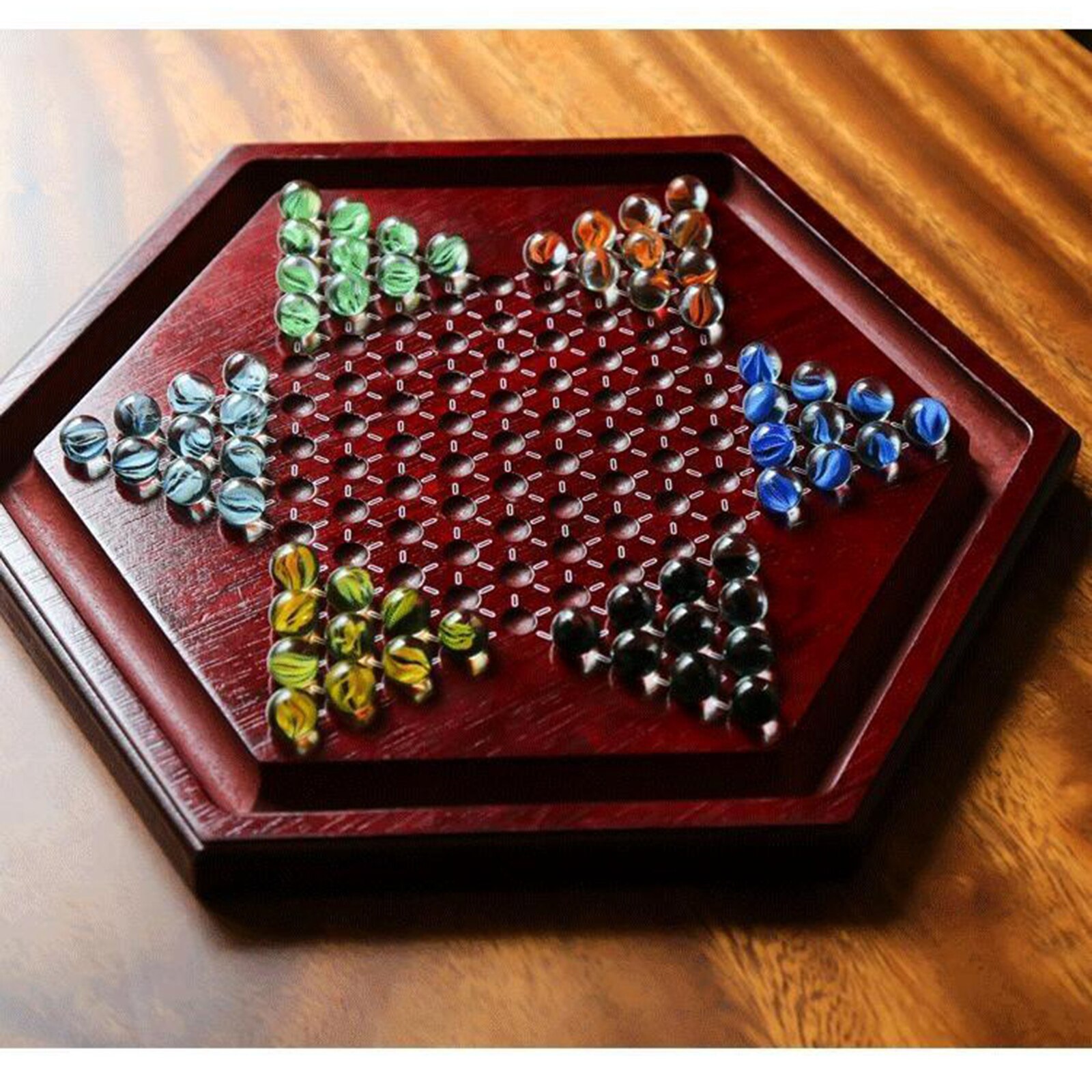 Board Game Chinese Checkers Fine Glass Marbles Par... – Grandado