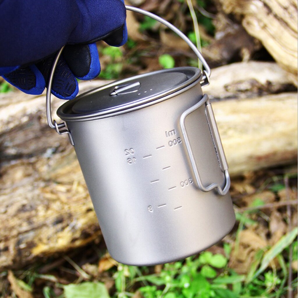Titanium Camping Stockpot Pot Cooking Portable ing... – Grandado