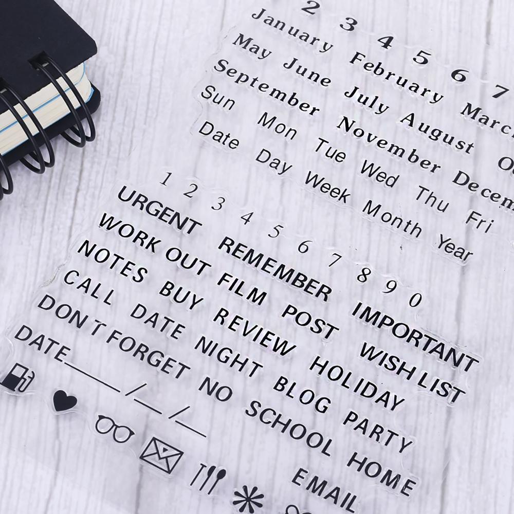 Diy calendar planner stamps weeks and dates month ... – Grandado