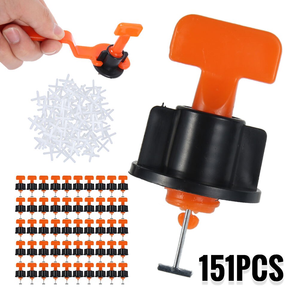 151pcs Tile Spacer Reusable Wall Tile Leveling Sys Grandado