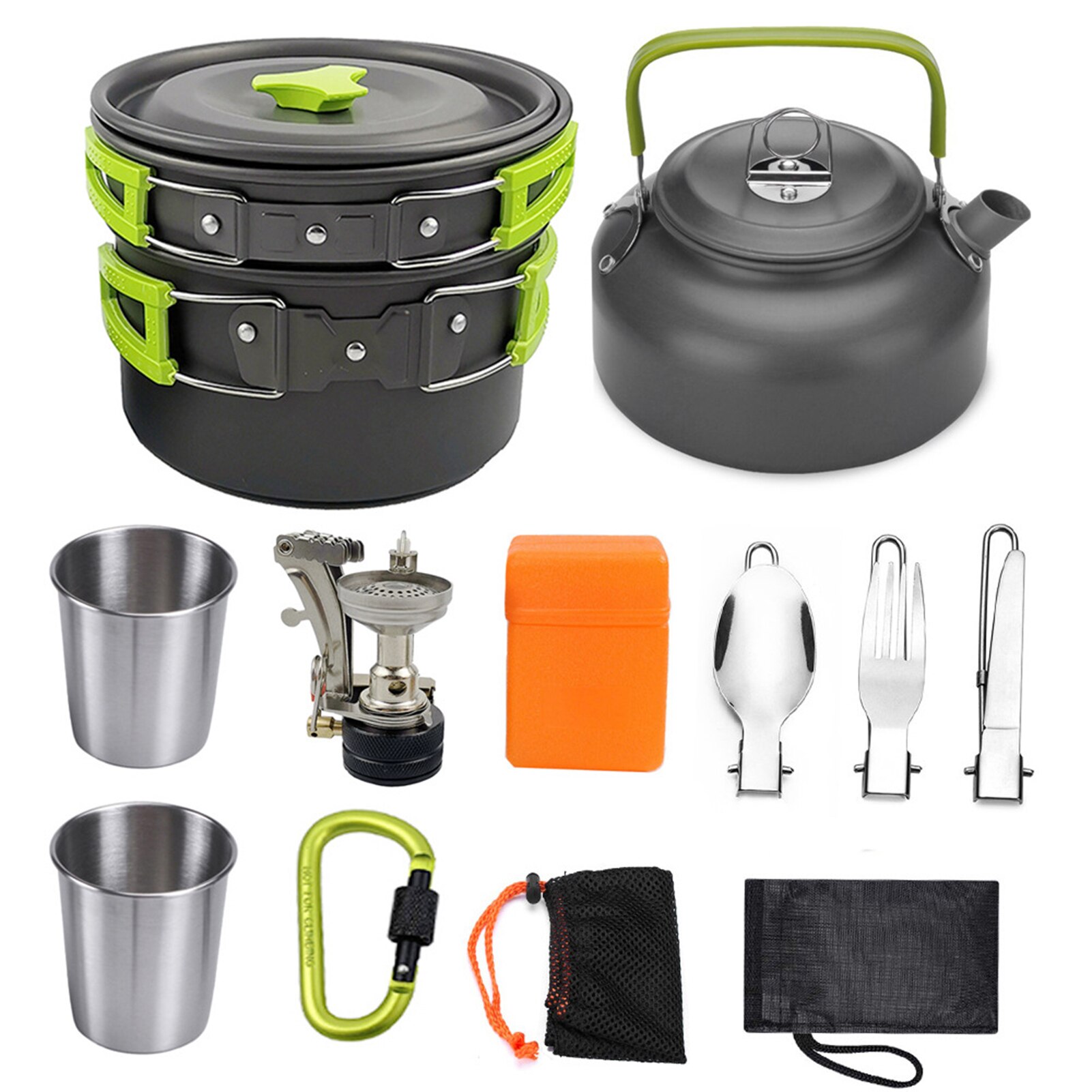 Portable Camping Pot Set Aluminum Alloy Pot Pan Fo... – Grandado