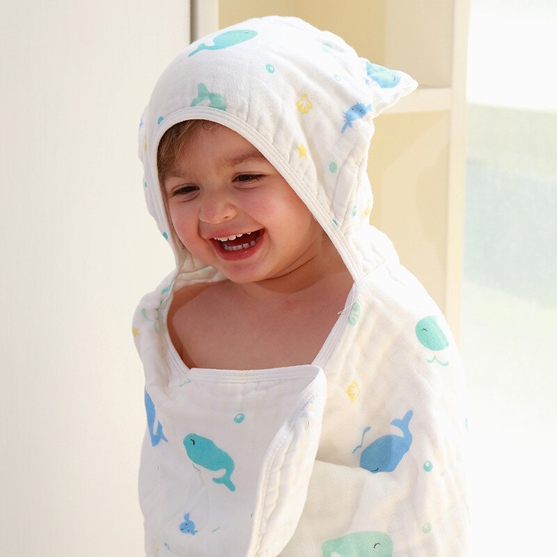 6 capas con capucha infantil baño toalla, algodón,... – Grandado