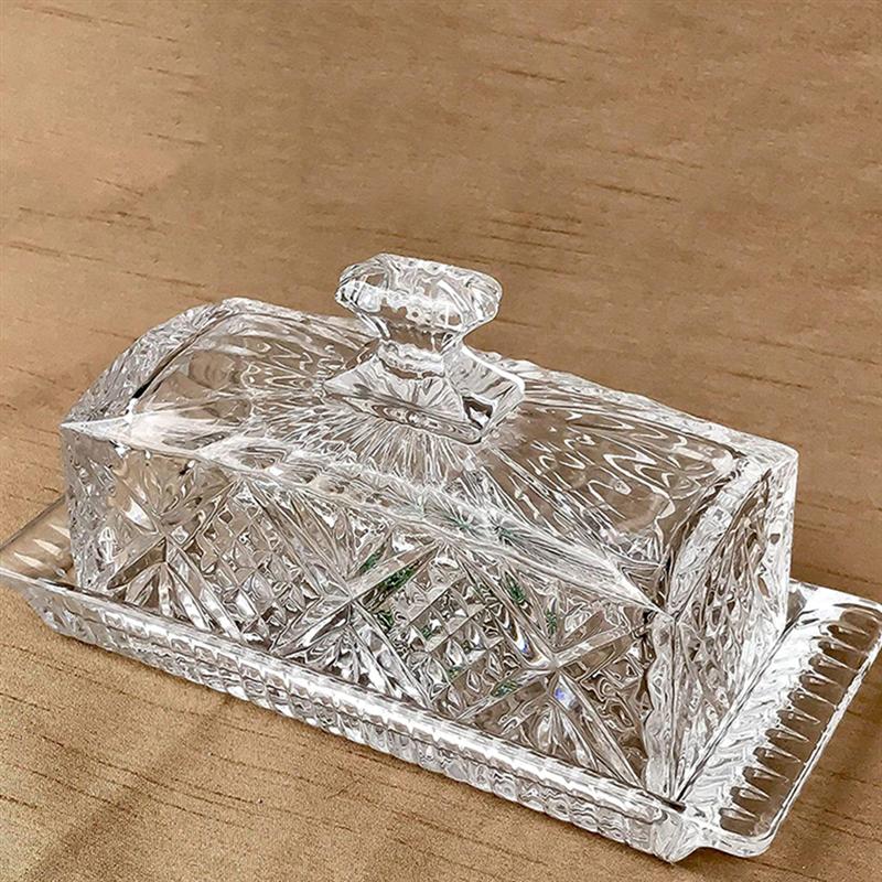 Court Style European Rectangular Glass Butter Plat... – Grandado