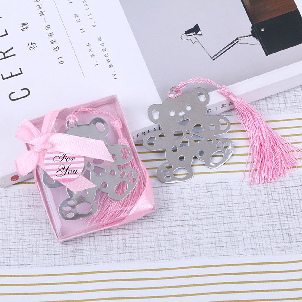 Metal Bear Hollow Bookmark Tassel Page Book Maker ... – Grandado