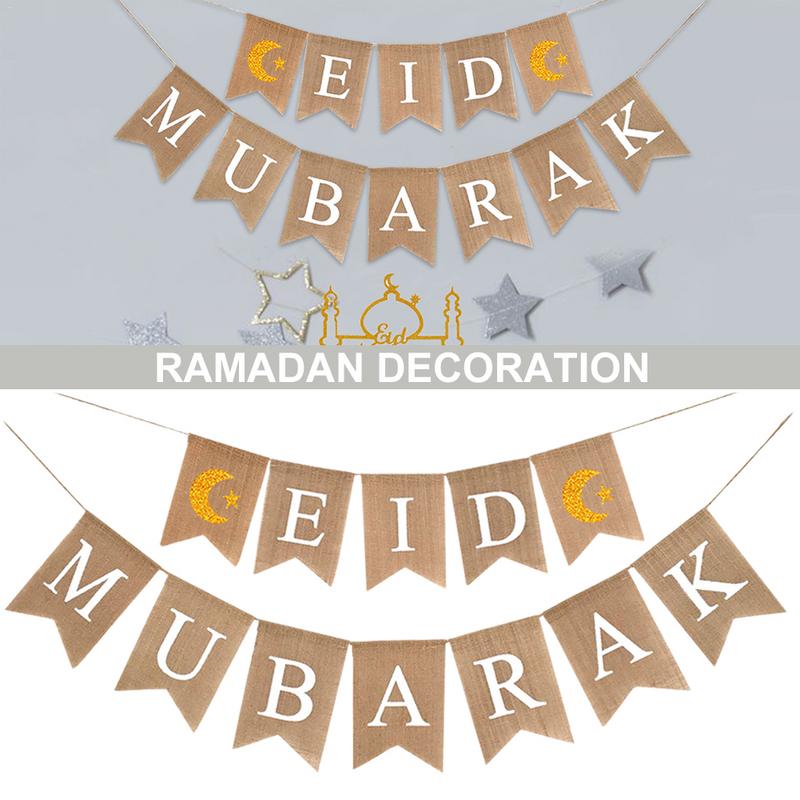 1 Set EID MUBARAK Swallowtail Flag Muslim Ramadan ... – Vicedeal