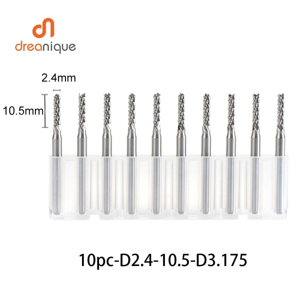 10 Stks/set Vhm Corn End Mill Frees Bits D0.8, 1.0... – Grandado