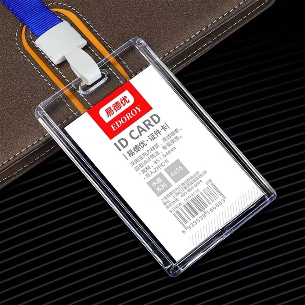 Clear Acryl Materiaal Hard Plastic Id Badge Werkka... – Grandado