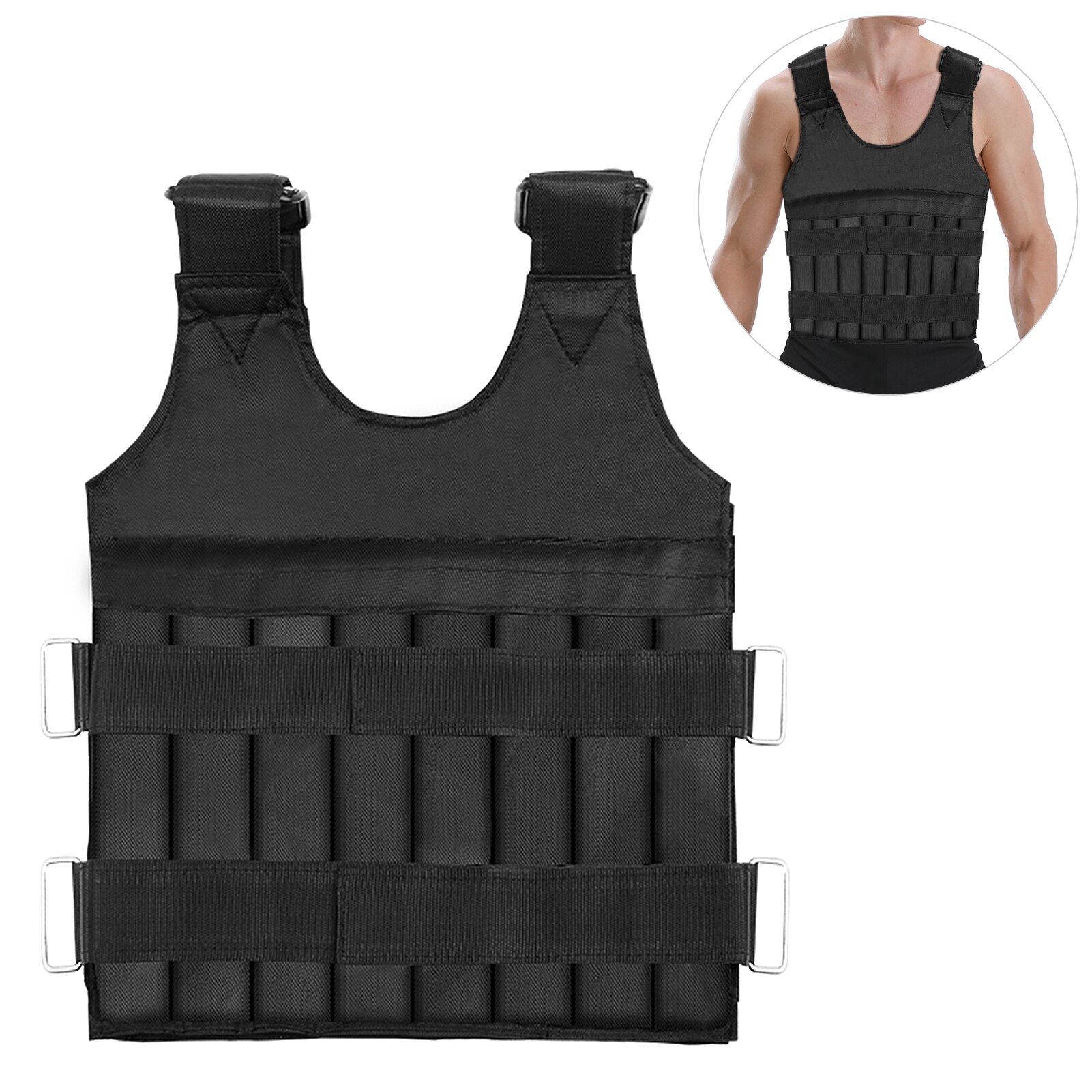 Max Loading 15kg Adjustable Weighted Vest Weight J... – Grandado