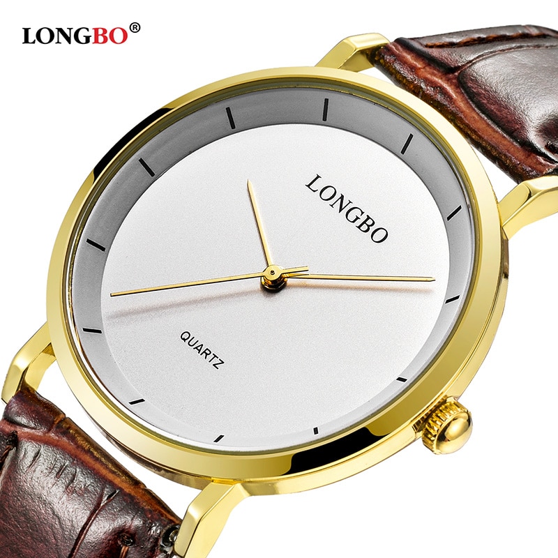 Longbo Luxury Quartz Watch Casual Good Leather Str... – Grandado