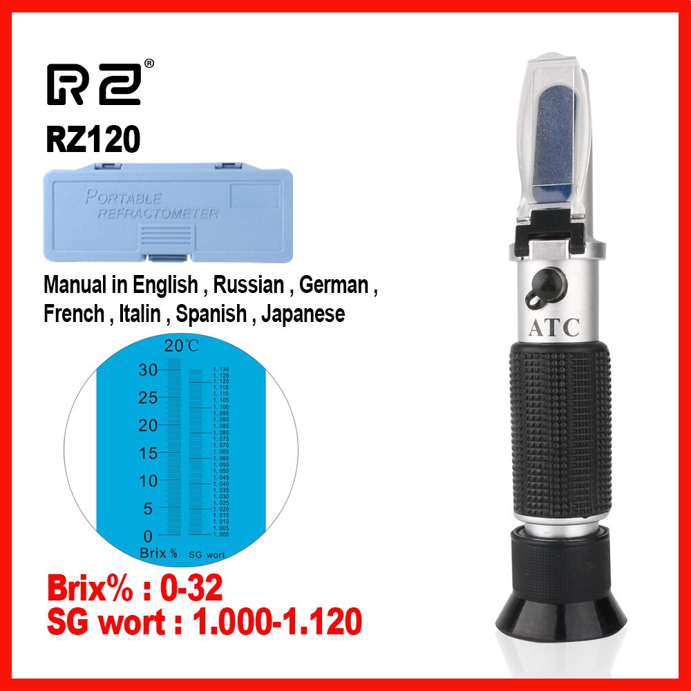 RZ Genuine Refractometer Beer Brix Wort Sugar Alco... – Vicedeal