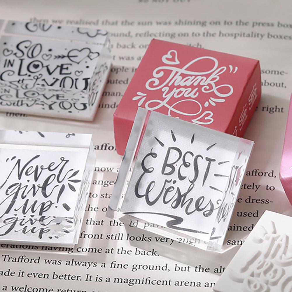 Transparent Warm Phrases Clear Stamp Rectangular S... – Vicedeal