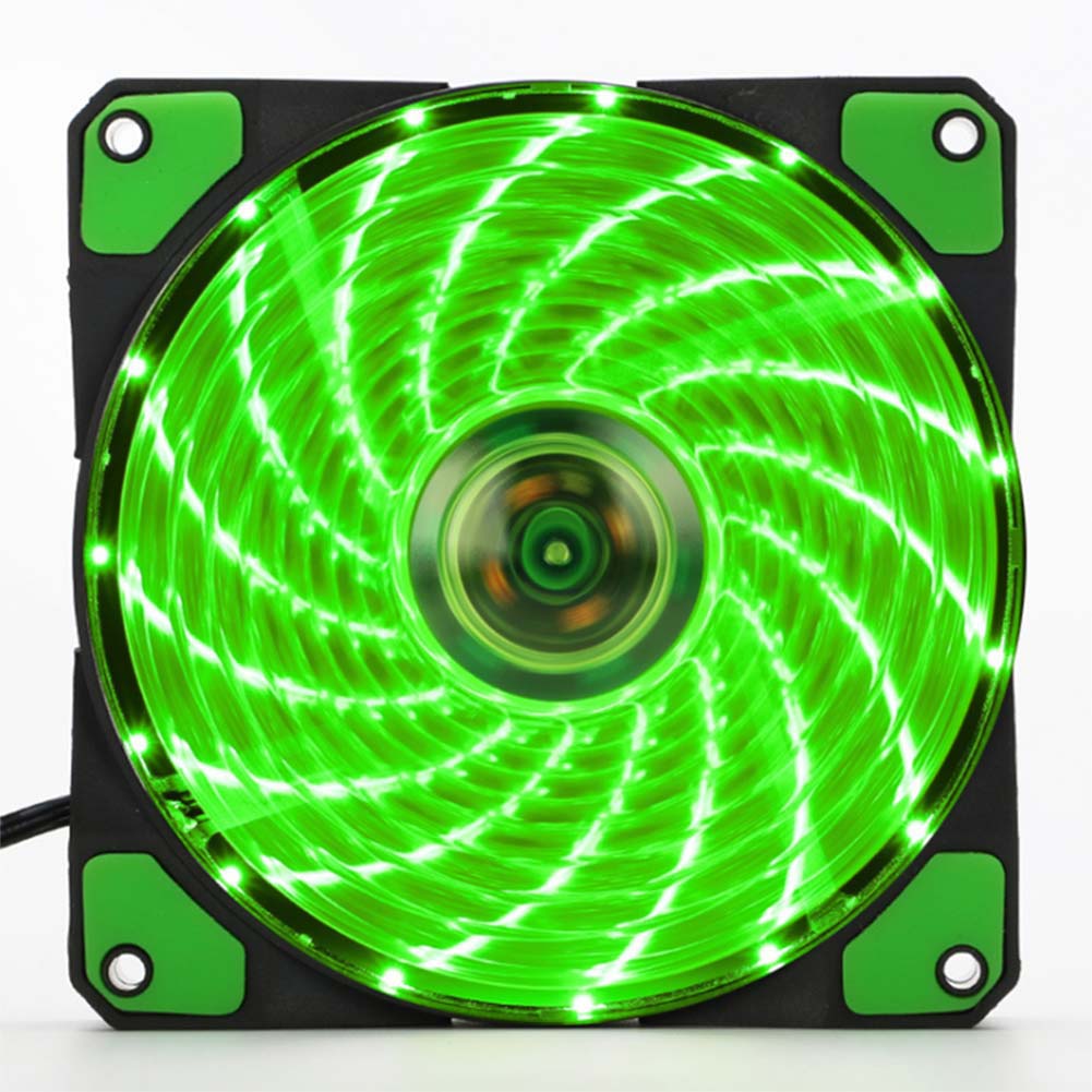 12cm Ultra Silent LED Case Fans Light Up 15 Leds C... – Vicedeal