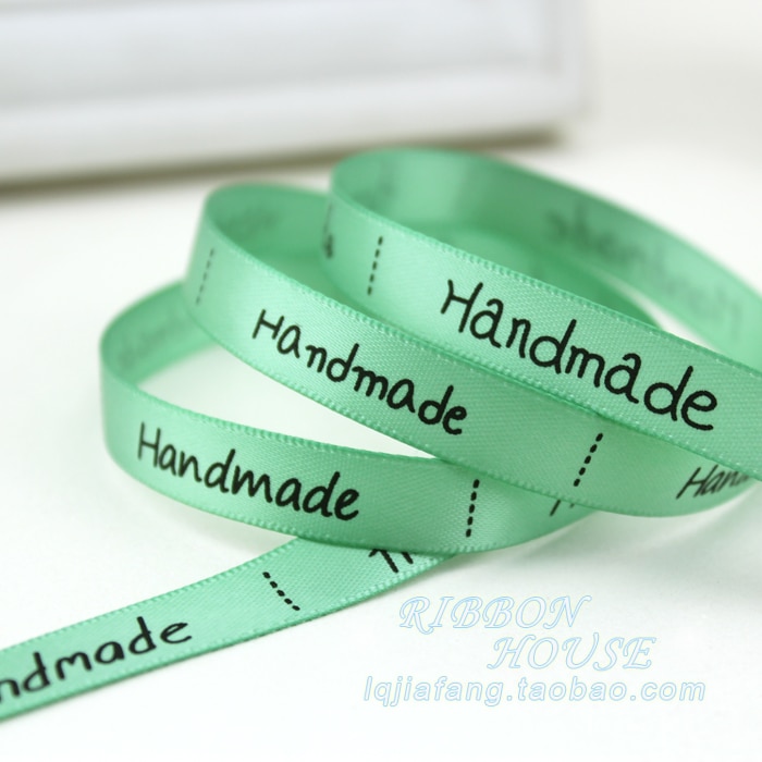 3/8''(10mm) Champagne printed Handmade ribbon colo... – Grandado