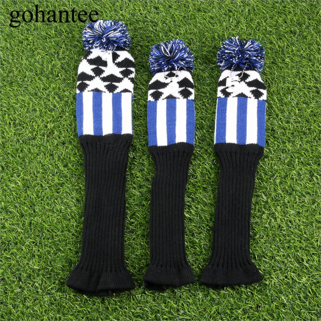 3Pcs Colorful Soft Knitted Fabric Golf Hybrid Club... – Grandado