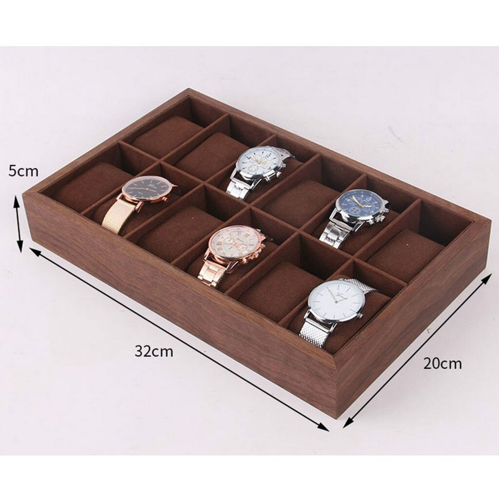 Houten Horloge Box Case Display Lade W/Kussen Sier... – Grandado