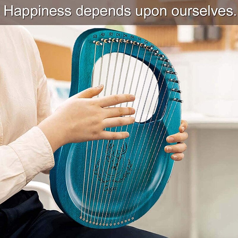 Cega Lyre Harp,16 Strings Harp Mahogany Lyre Harp,... – Grandado