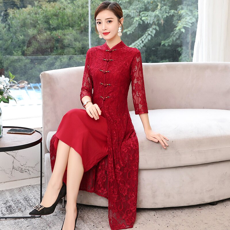 Cheongsam Jurk Vrouwelijke Kant Cheongsam Vrouwen ... – Vicedeal Cheongsam Jurk Vrouwelijke Kant Cheongsam Vrouwen ... – Vicedeal