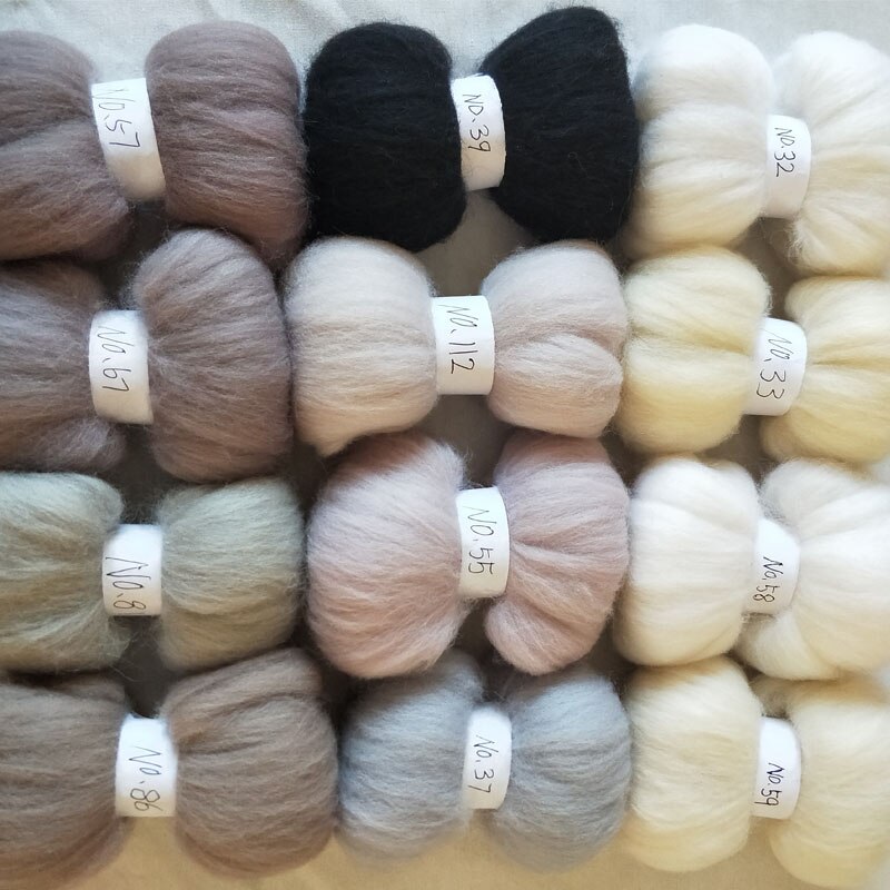 WFPFBEC 12 Colors Wool Fibre Roving Sewing For Nee... – Grandado
