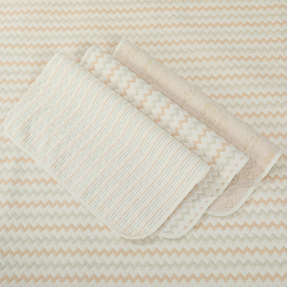 Multicolored stripes Four layer cotton diaper pad ... – Grandado