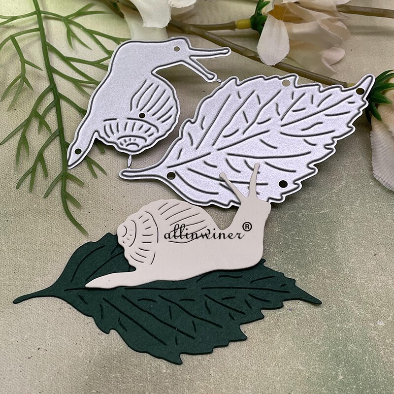 Snail leaves decoration Metal Cutting Dies Stencil... – Grandado