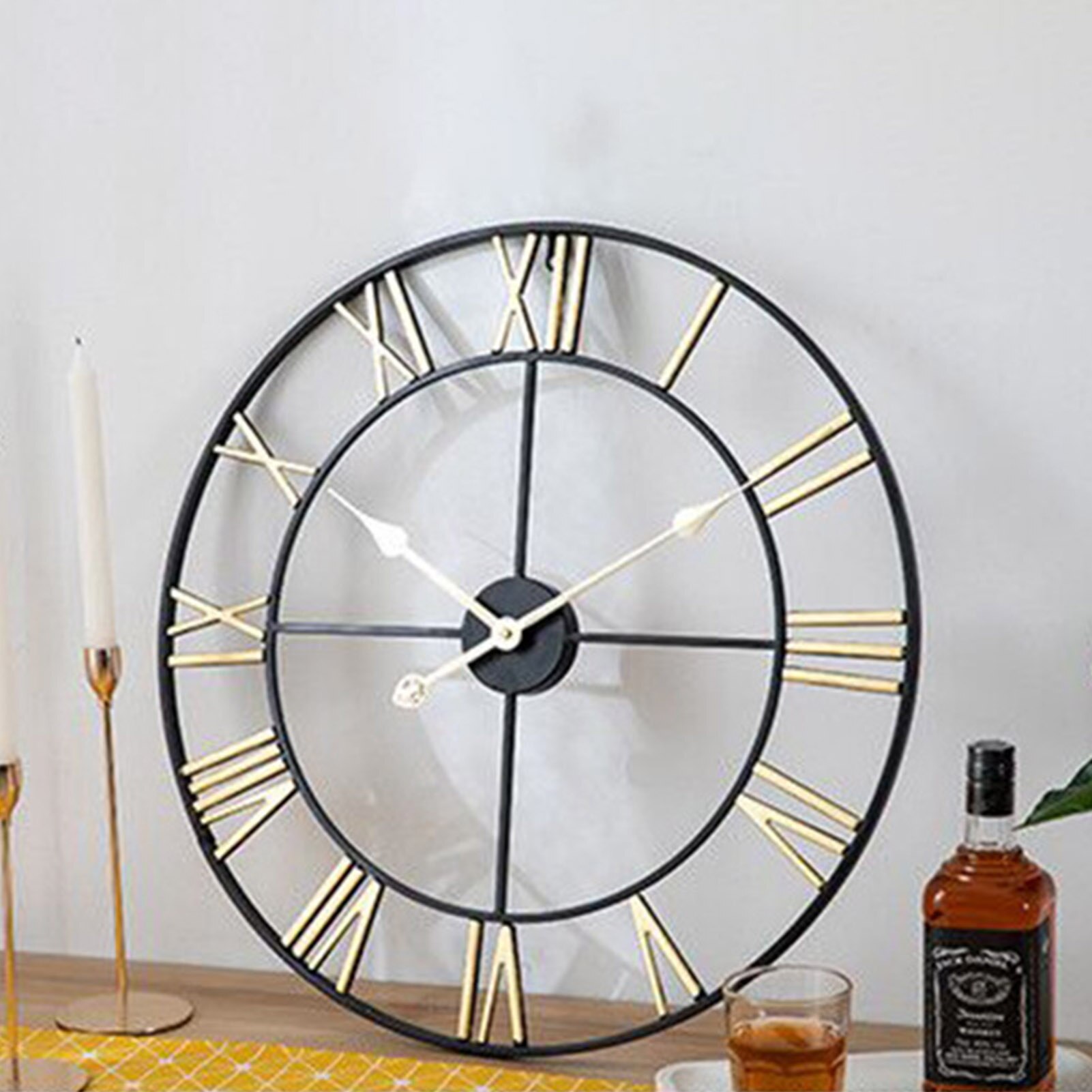 European Style Wall Clock Block Watch Simple Livin... – Grandado