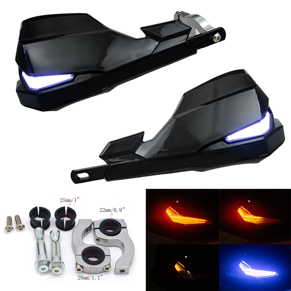22MM 25MM 28MM Motorcycle Hand guards LED Handguar... – Grandado